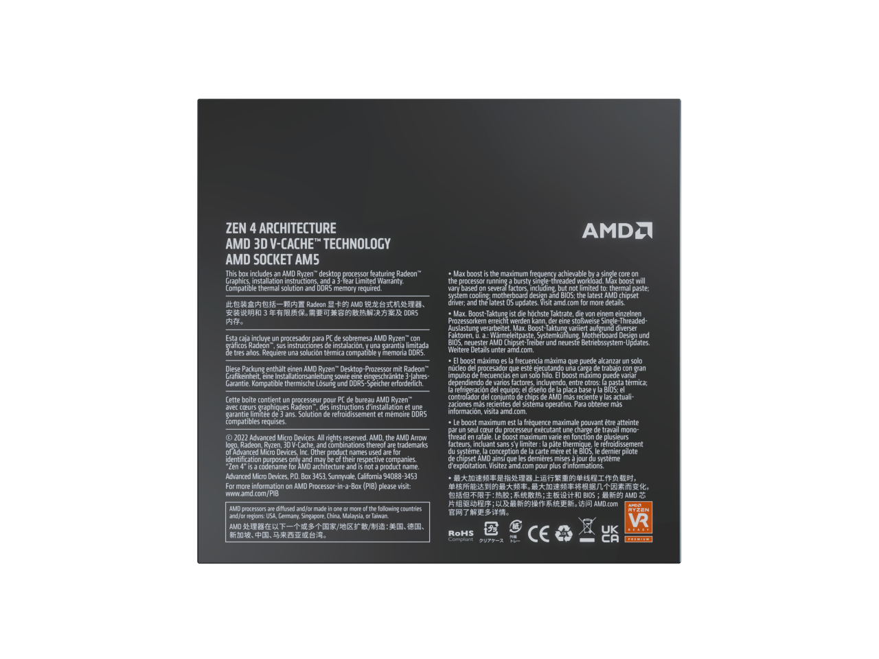 Procesador AMD Ryzen 7 7800X3D – Zen 4 8-Core 4.2 GHz – Socket AM5 ...
